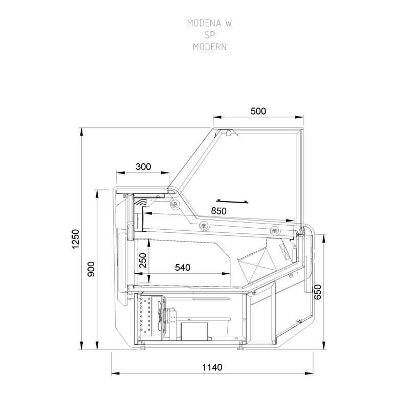 L-1 MD/W/SP 100/110 Modena Modern | Refrigerating counter plug in